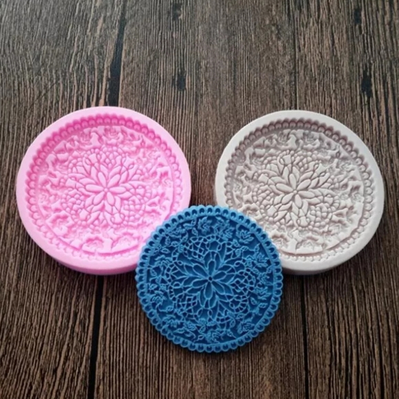 Kitchen | Baking Fancy Textured Lace Cupcake Topper Mold | Poshmark